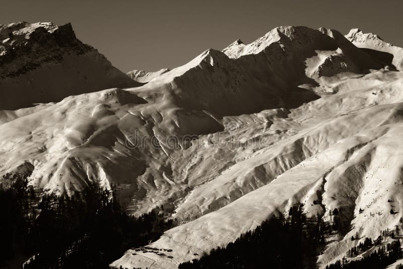 Alpine Wintersport Vista stock image. Image of alps, davos - 614307