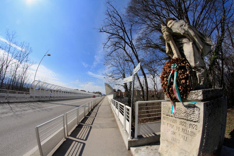 Alpini S Bridge in Belluno, Italy Stock Photo - Image of infinity ...