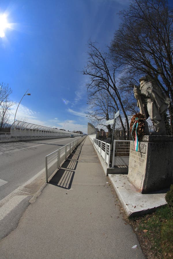 Alpini S Bridge in Belluno, Italy Stock Image - Image of environment ...