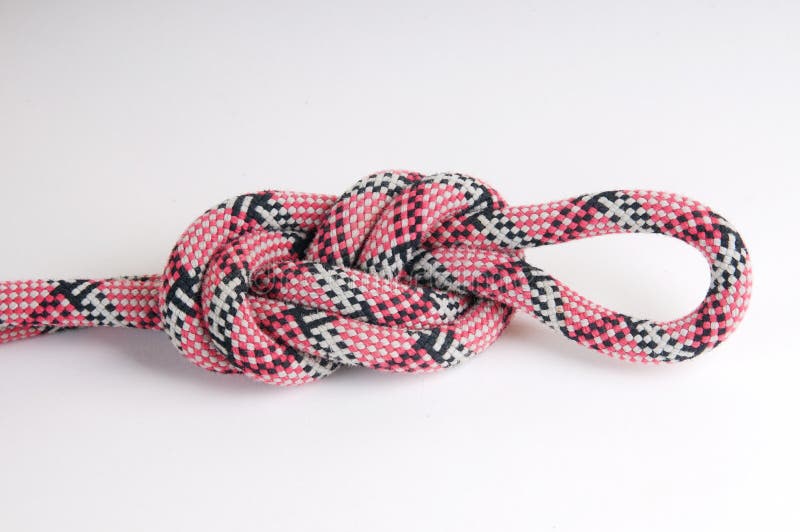 Climbing Knot, Figure Eight Stock Image - Image of canyoning, belaying ...