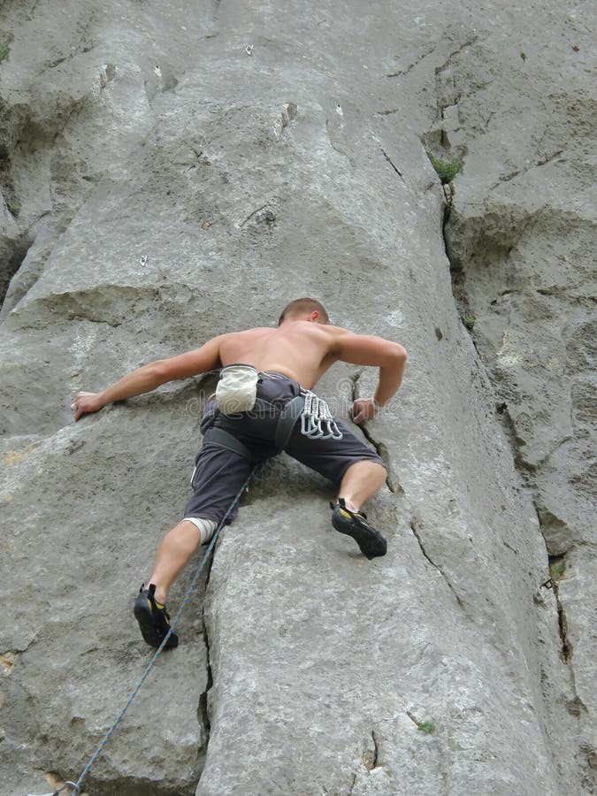 Alpiniste De Grimpeur D'alpiniste Image stock - Image du aptitude ...