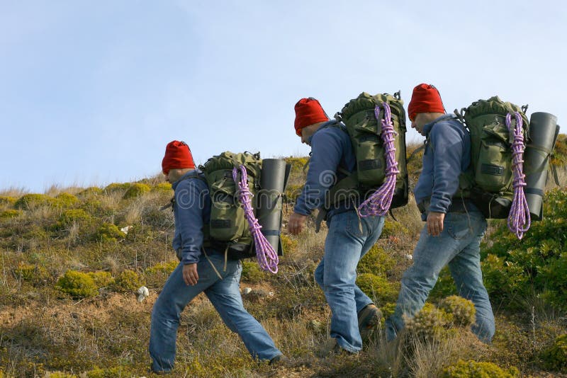 Alpiniste de randonneur photo stock. Image of aventure - 6953038