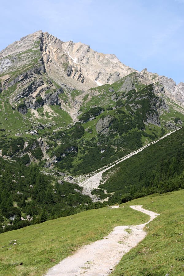 Alps stock image. Image of dirt, path, trail, muttekopf - 13228631