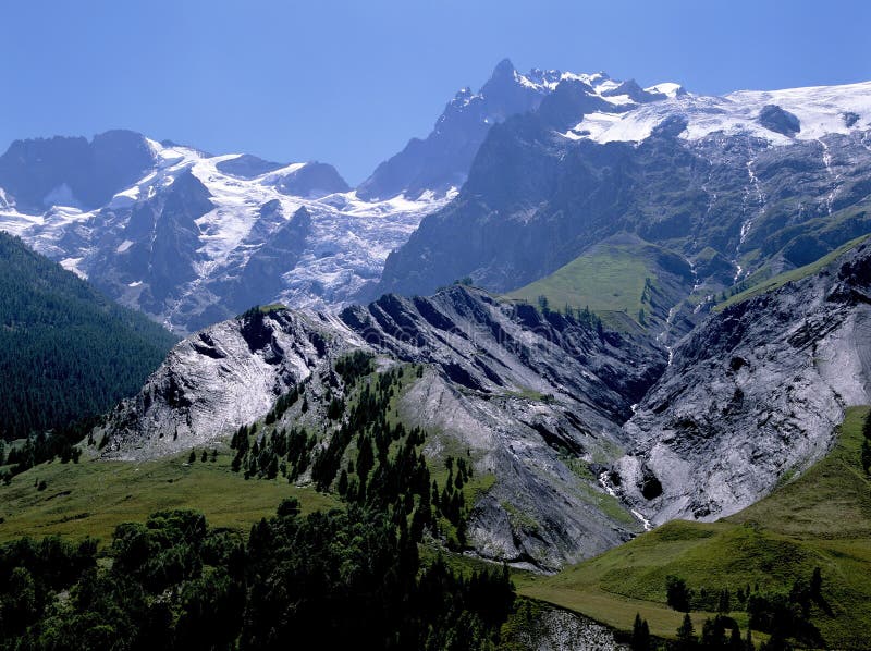 Mountain Range stock photo. Image of glacier, rocks, alps - 1449596