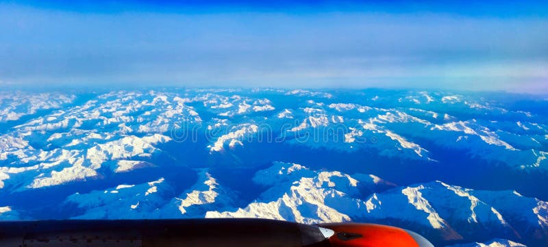 Alps - Aerial View from Plane - Switzerland Stock Photo - Image of high ...