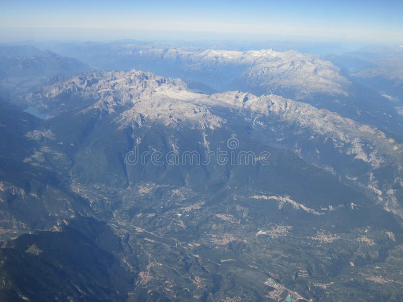 The Alps from the Air stock image. Image of flight, views - 131490903