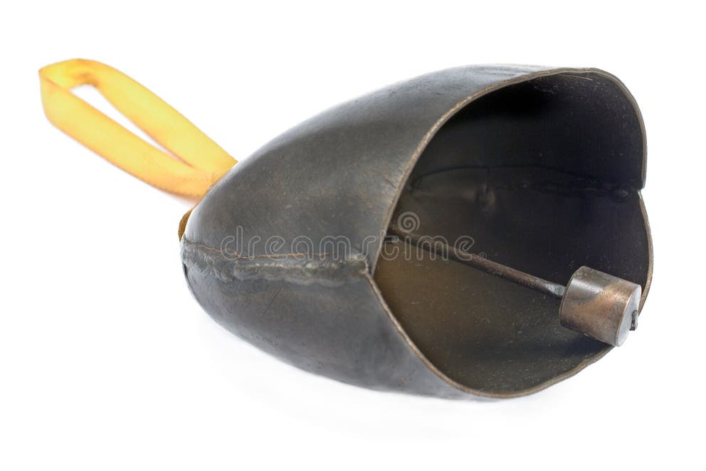 Alps Cowbell with Yellow Strap Stock Image - Image of clapper, cowbell ...