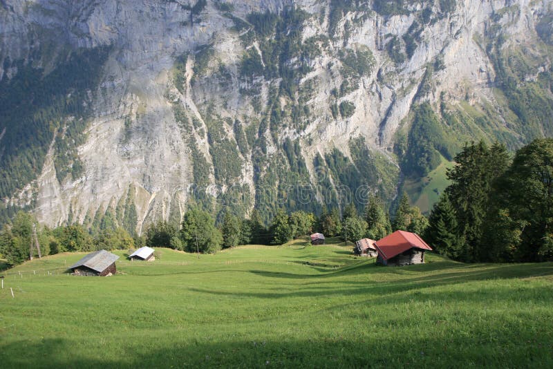 Alps huts covered by snow stock photo. Image of traditional - 84034528