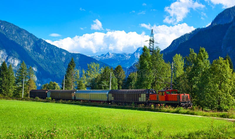 Alps landscape stock image. Image of freight, scenic - 29998245