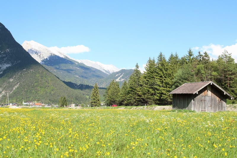 Alps Mountains in Late Spring Stock Photo - Image of scenic, valley ...