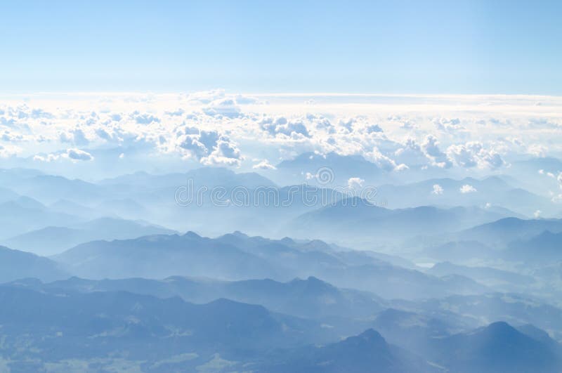 Alps Mountains Plaim View from Top Stock Photo - Image of nature ...