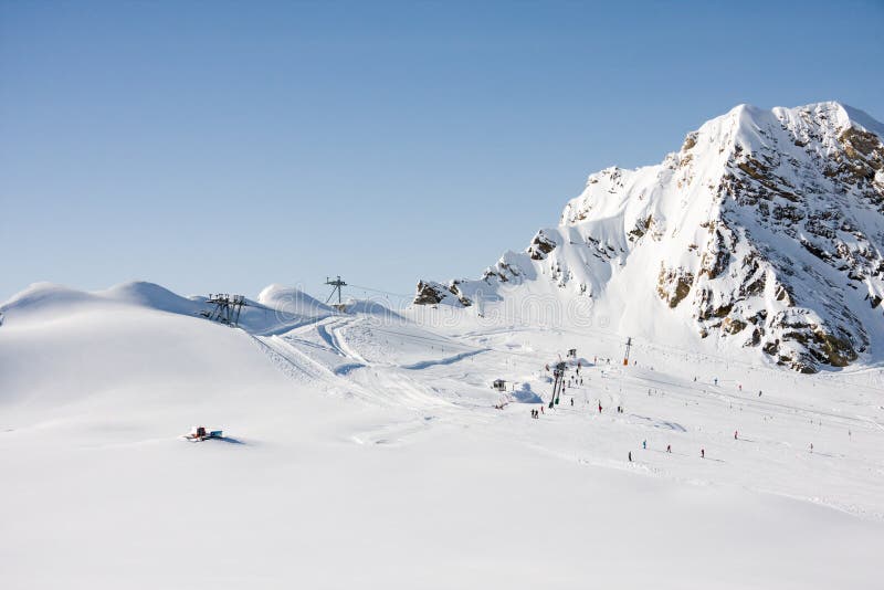 Alps mountains in winter stock image. Image of snowy - 16703591