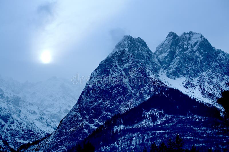 Alps at night stock image. Image of landscape, high, mountains - 11647775