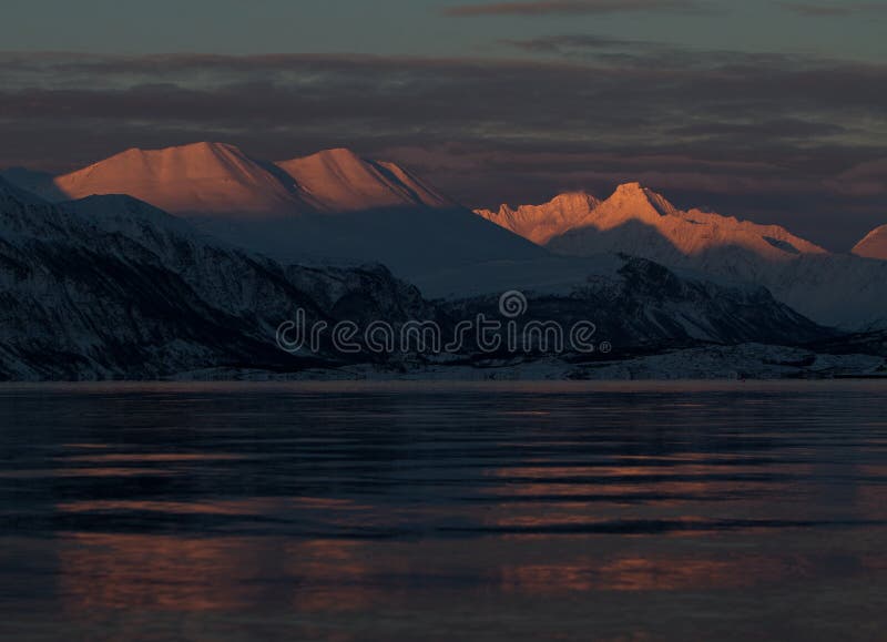 Sunnmore Alps Mountain View, Alesund, Norway Stock Image - Image of ...