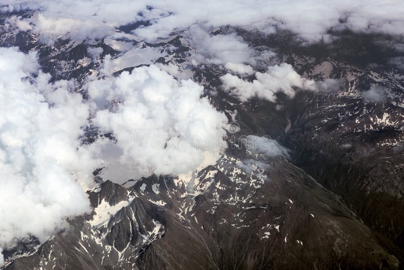 Alps from the plane stock photo. Image of peak, beauty - 162430234