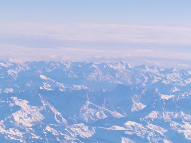 The Alps from the Plane Window Stock Photo - Image of hill, europe ...