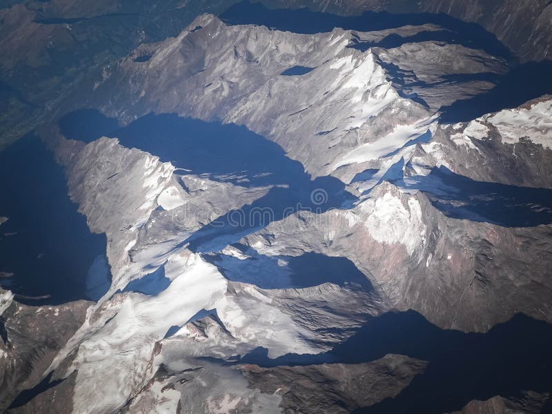 Alps from plane window stock image. Image of space, outdoor - 270162883