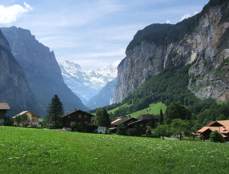 Alps Scene stock photo. Image of blue, alps, swiss, meadow - 863122