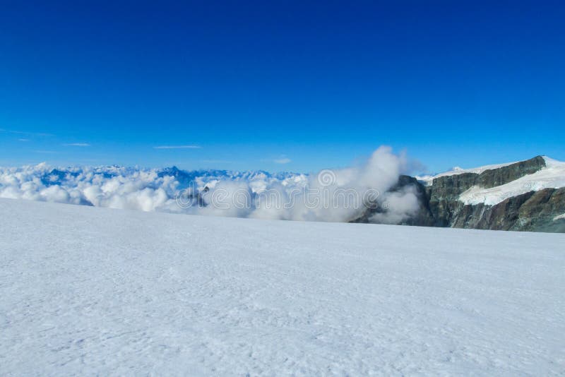 Alps snow field landscape stock image. Image of almaty - 238543111