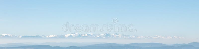 The Alps with Snowcapped Mountains, Alpine Panorama Stock Photo - Image ...
