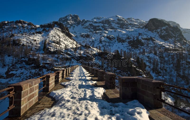 Alps street in mountain stock photo. Image of winter - 29295848