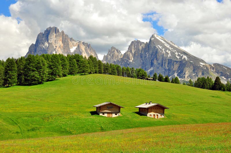 Alps on summer stock image. Image of trees, countryside - 42003119