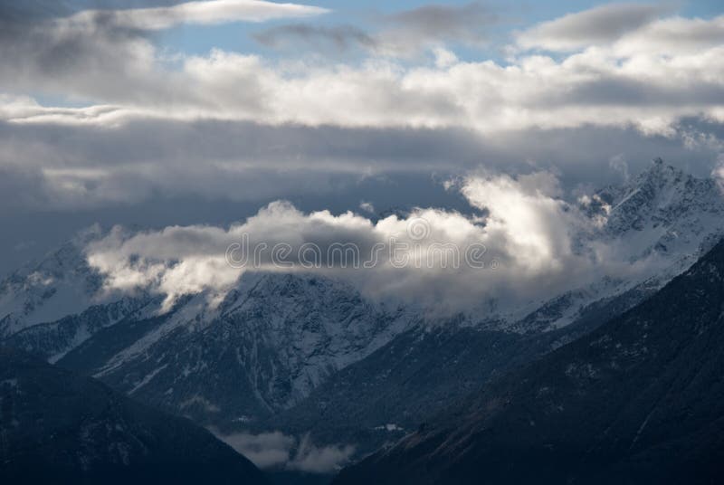 The Alps at sunset stock photo. Image of summit, tourism - 36731448