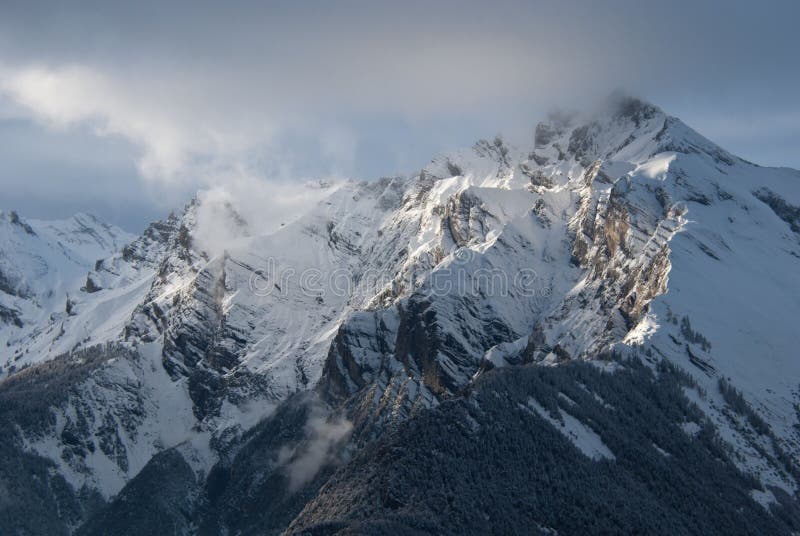 The Alps at sunset stock photo. Image of sunset, peak - 36731712
