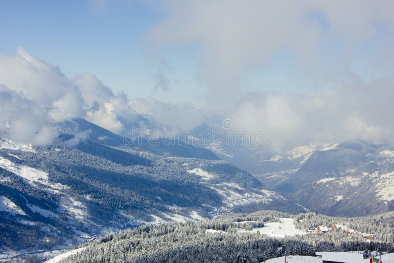 Alps view stock photo. Image of france, blue, alps, chalet - 29811994