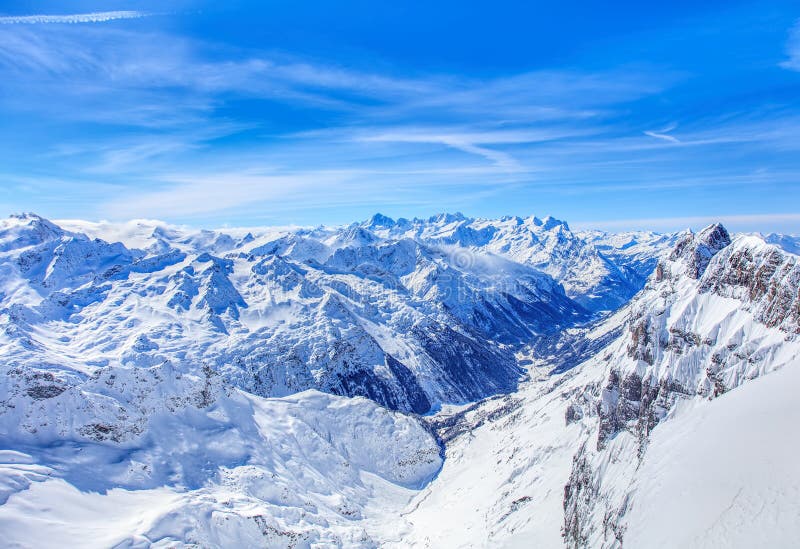 Alps, View from Mt. Titlis in Switzerland Stock Photo - Image of ...