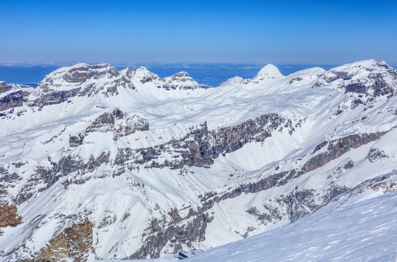 Alps, View from the Top of Mt. Titlis in Switzerland Stock Photo ...