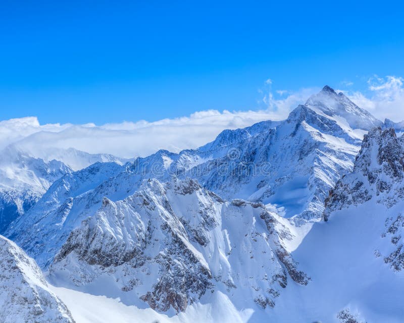 Alps, View from the Top of Mt. Titlis in Switzerland Stock Image ...