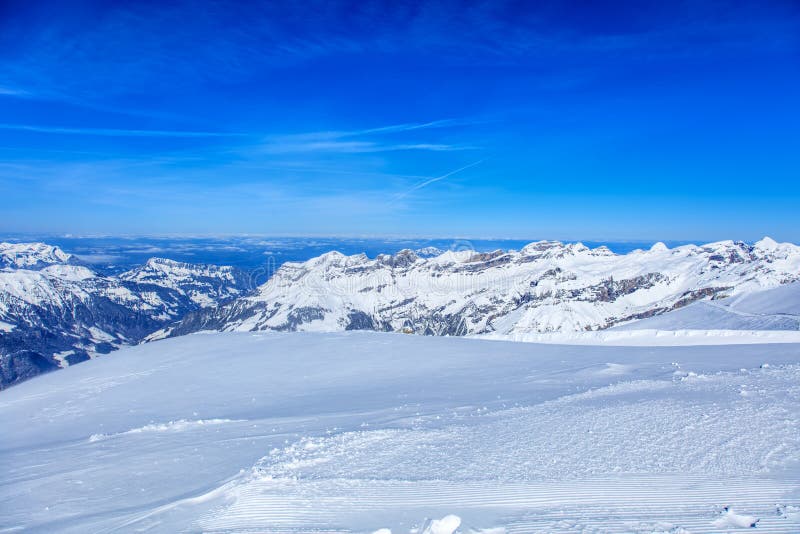 Alps, View from the Top of Mt. Titlis in Switzerland Stock Photo ...