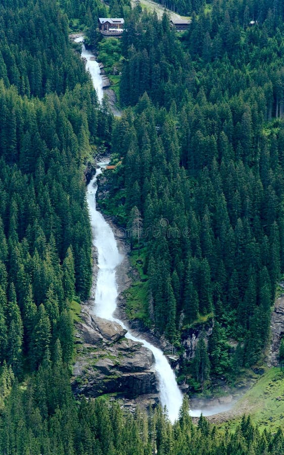 Alps waterfall summer view stock photo. Image of scene - 20804764