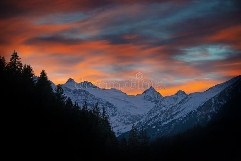 Alps in winter stock image. Image of panorama, frost - 64132021