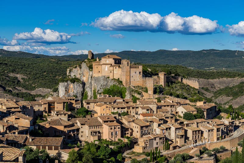 Alquezar village, Spain editorial stock photo. Image of destination ...