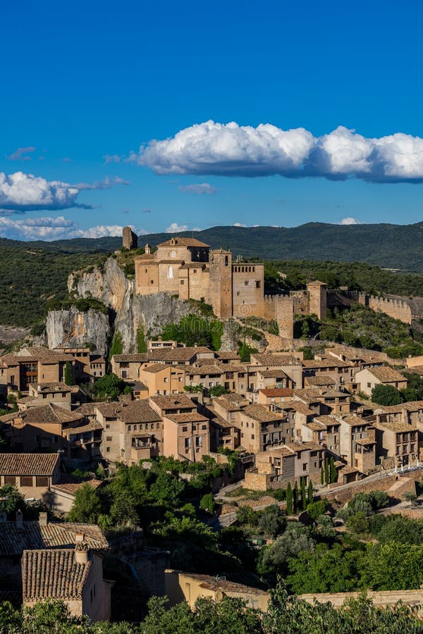 Alquezar view, Spain stock image. Image of destination - 196255699