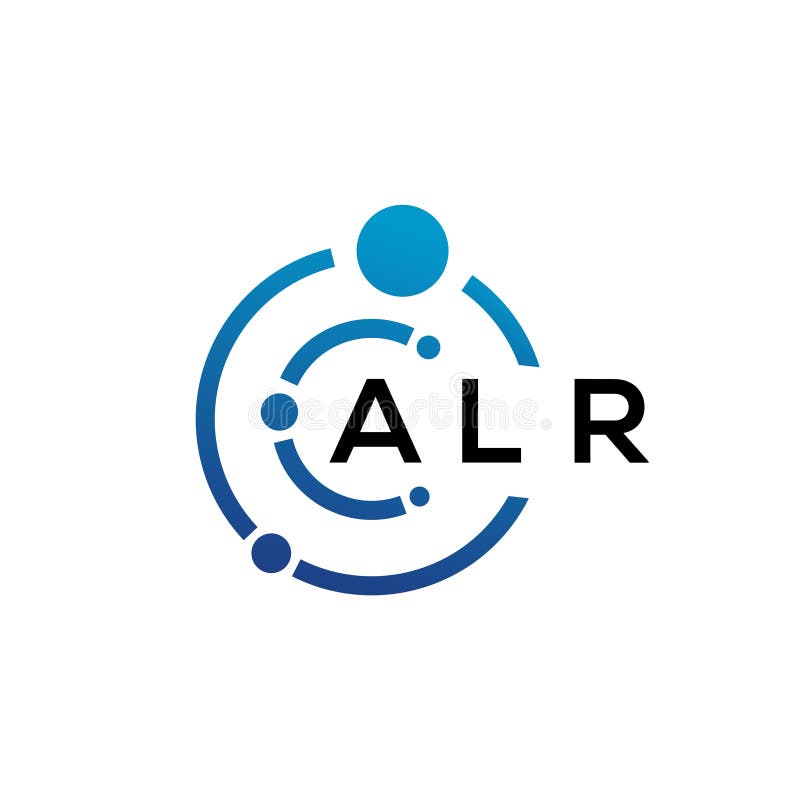 ALR Letter Logo Design on Black Background. ALR Creative Initials ...