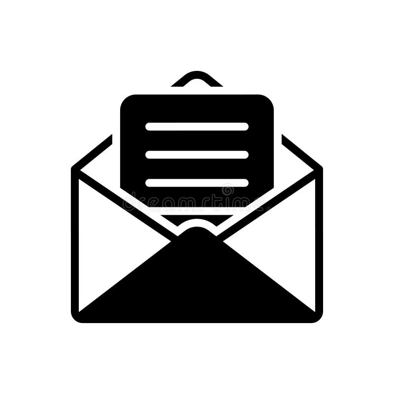 Black Solid Icon for Already, Beforehand and Letter Stock Vector ...