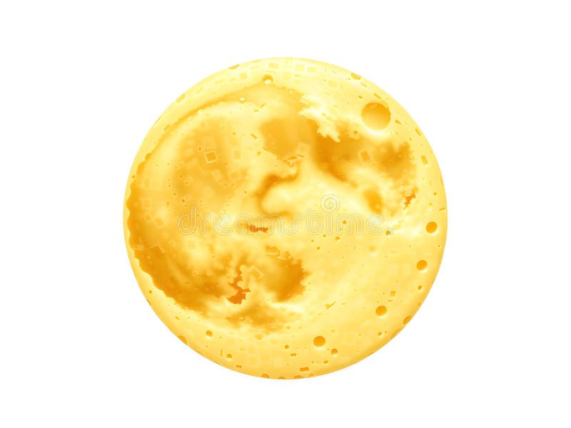 Surreal Cheese Mosaic Full Moon Stock Illustration - Illustration of ...