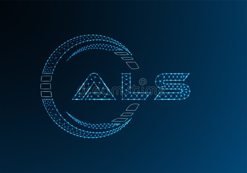 ALS Low Poly Letter Logo Vector Design. Stock Illustration ...