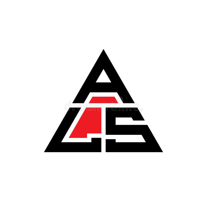 ALS Triangle Letter Logo Design with Triangle Shape. ALS Triangle Logo ...