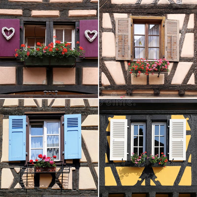 Windows collage stock image. Image of flower, view, front - 11119407