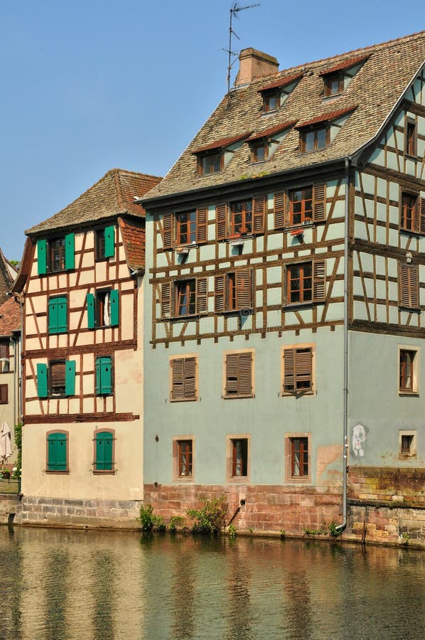 Alsace, Old and Historical District in Strasbourg Stock Image - Image ...