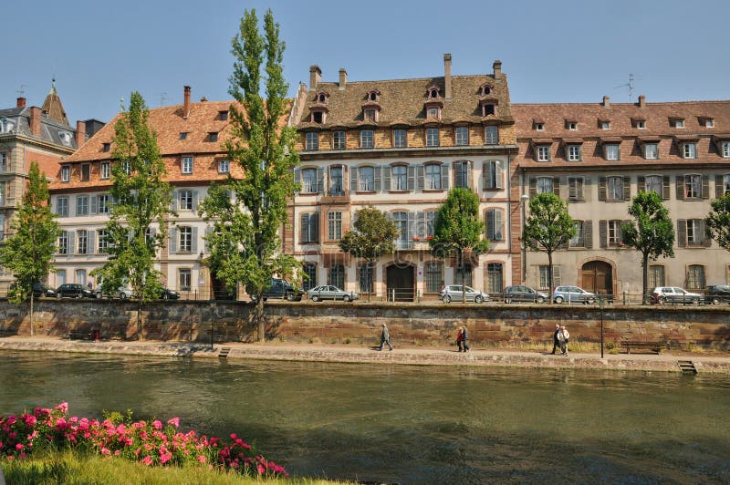 Alsace, Old and Historical District in Strasbourg Stock Photo - Image ...