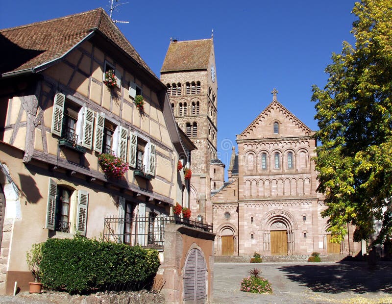 Alsacian villlage stock photo. Image of dwelling, ancient - 709620