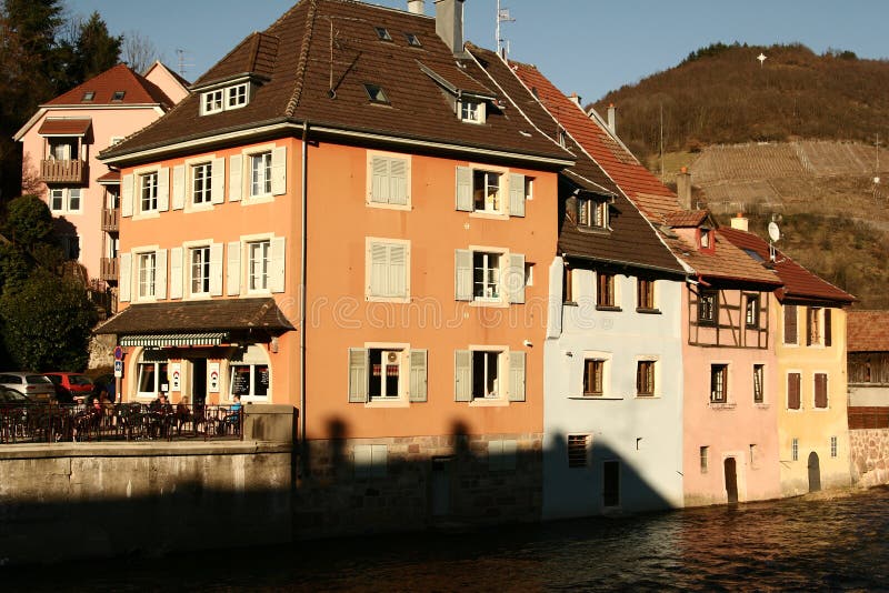 Alsacian village stock image. Image of tourist, history - 712927