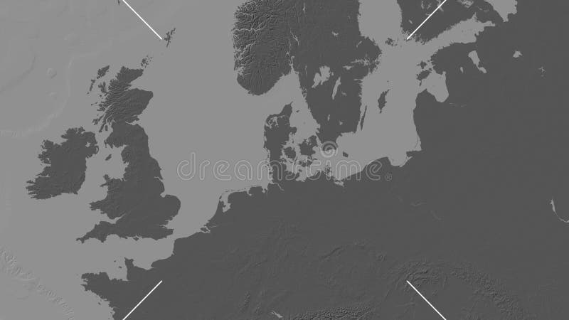 Alsen Island in the Kattegat. Bilevel Map. Zoom Stock Video - Video of ...