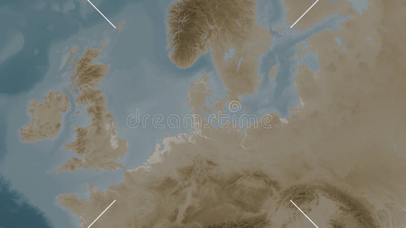 Alsen Island in the Kattegat. Sepia Map. Slide Stock Video - Video of ...