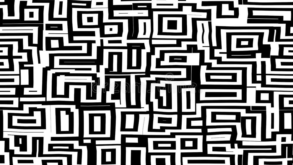 Black and White Abstract Distorted Texture - 3D Illustration Stock ...